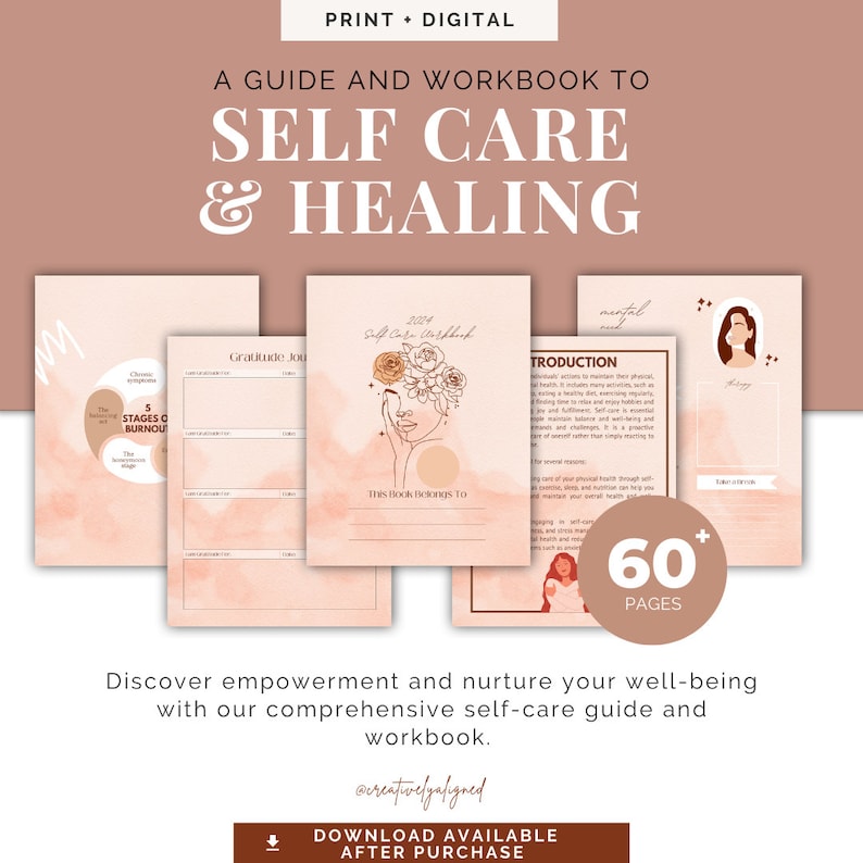Ultimate DIGITAL Self-care Guide Workbook Empowerment Well-being ...