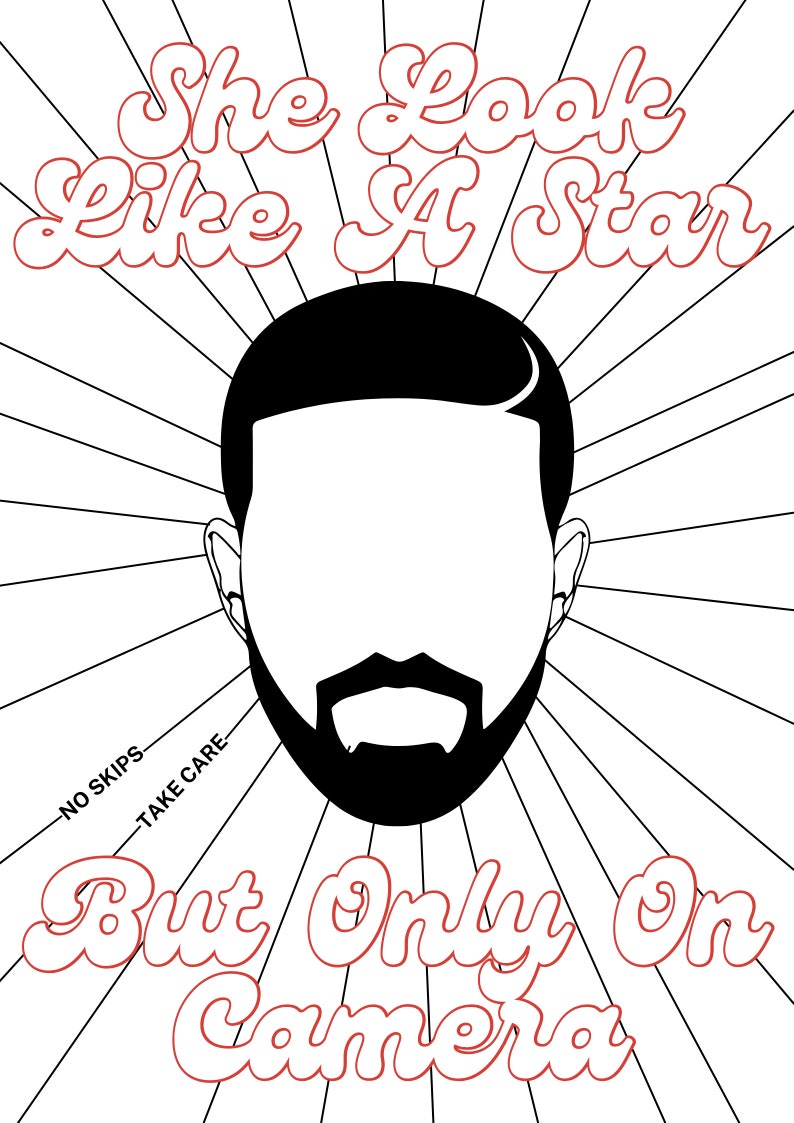 Drake Coloring Pages Take Care Album Coloring Lyric Coloring Pages ...