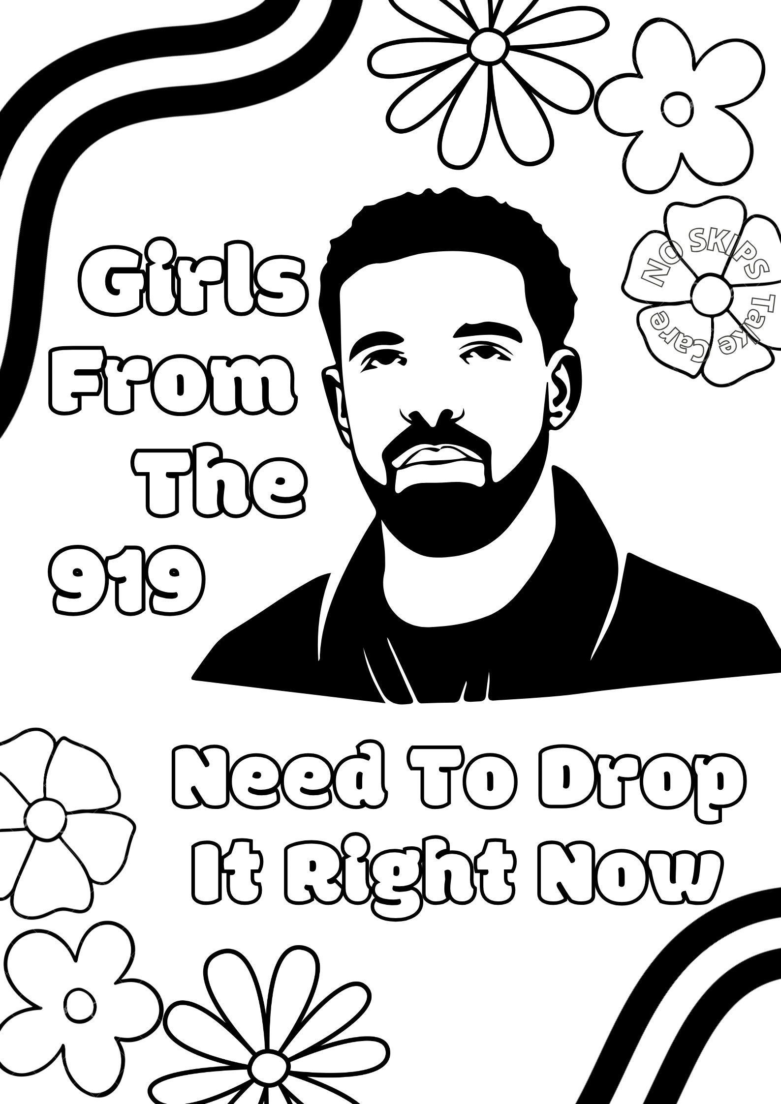 Drake Coloring Pages Take Care Album Coloring Lyric Coloring Pages ...