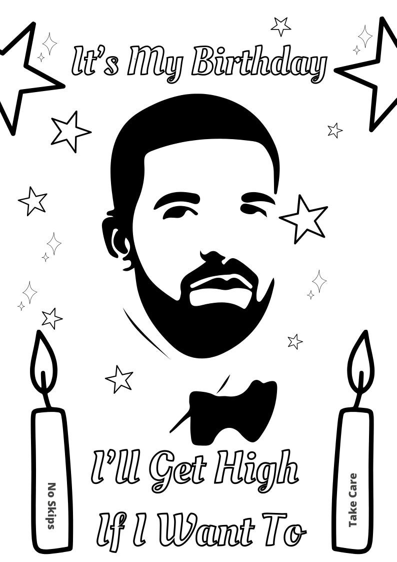 Drake Coloring Pages Take Care Album Coloring Lyric Coloring Pages ...