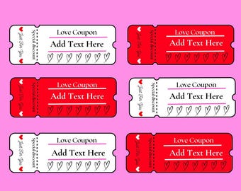 Customizable Love Coupon, Valentines Day - Etsy