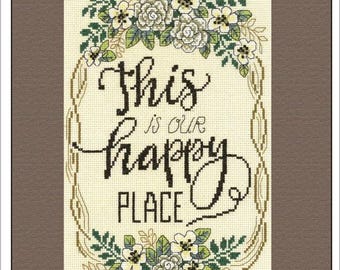 Our Happy Place by Imaginating Counted Cross Stitch Pattern/chart ** - Etsy