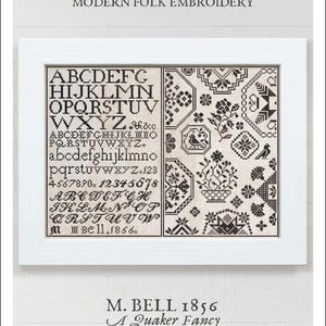 M. Bell 1856 - A Quaker Fancy Counted Cross Stitch Pattern - Etsy