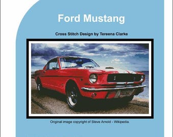 1967 Ford Mustang Cross Stitch Pattern - Etsy