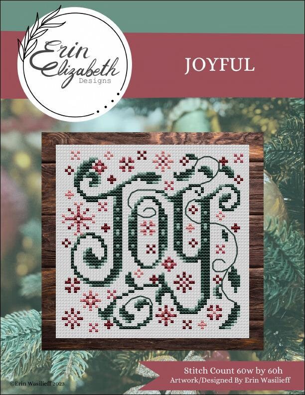 Joyful Counted Cross Stitch Pattern - Etsy
