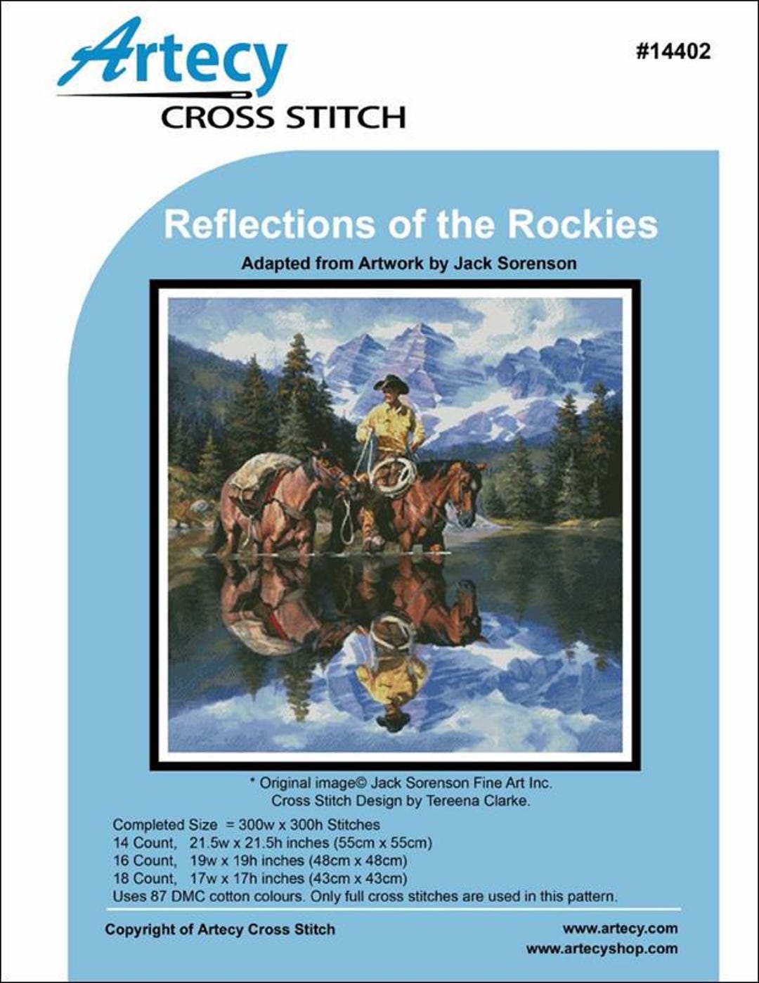 Reflections of the Rockies Counted Cross Stitch Pattern by Artecy Cross ...