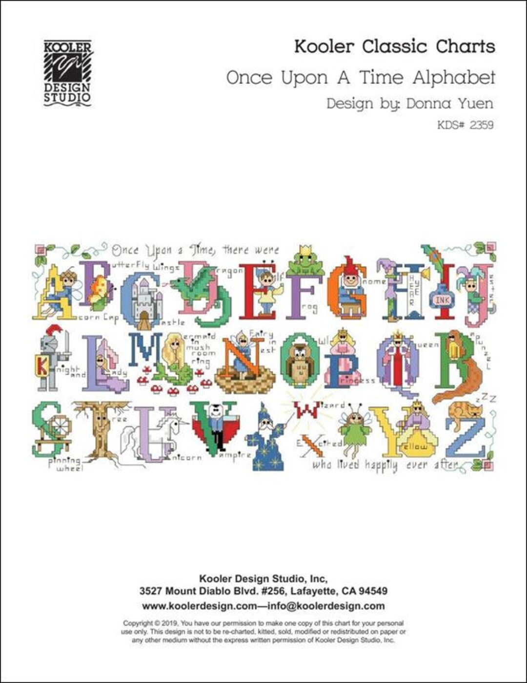 Once Upon A Time Alphabet Counted Cross Stitch Pattern by Kooler ...
