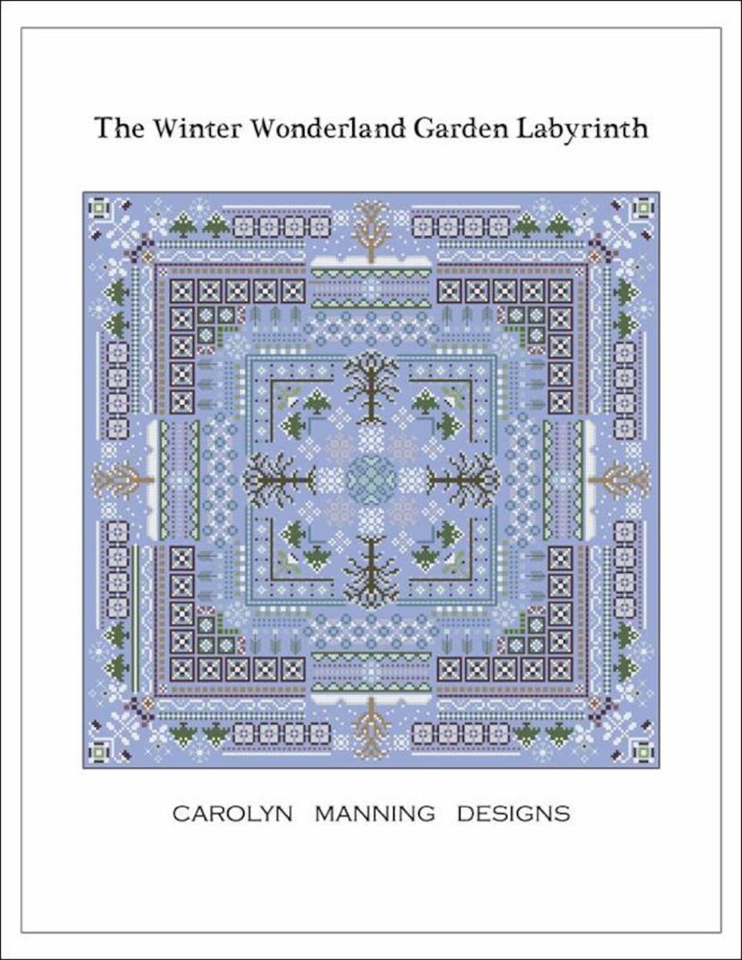 Winter Wonderland Garden Labyrinth Counted Cross Stitch Pattern - Etsy