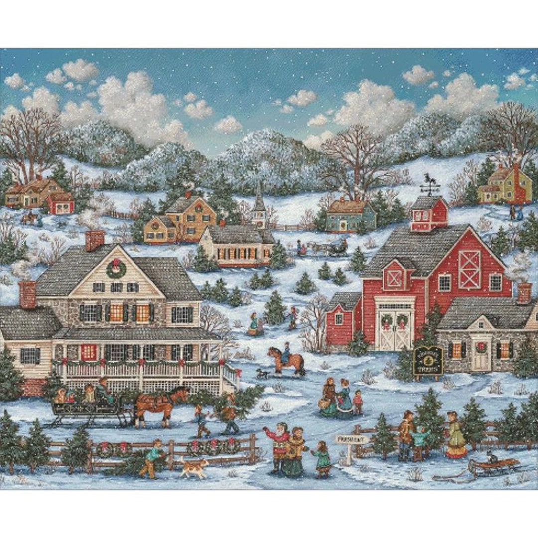 Kringles Tree Farm Counted Cross Stitch Pattern - Etsy
