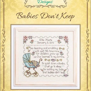 Babies Don T Keep Counted Cross Stitch Pattern Etsy