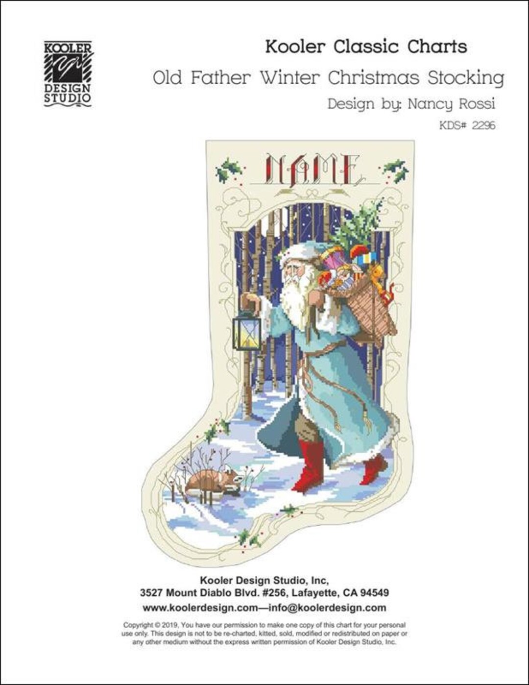 Old Father Winter Christmas Stocking Counted Cross Stitch Pattern - Etsy