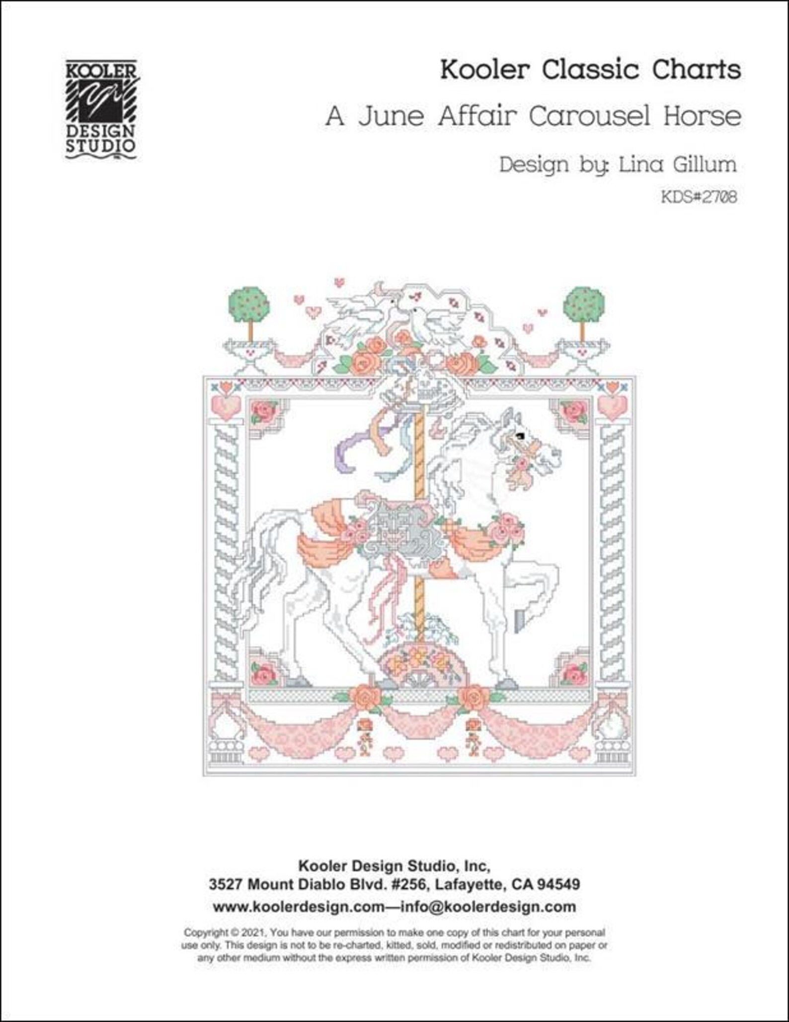 A June Affair Carousel Horse Counted Cross Stitch Pattern - Etsy