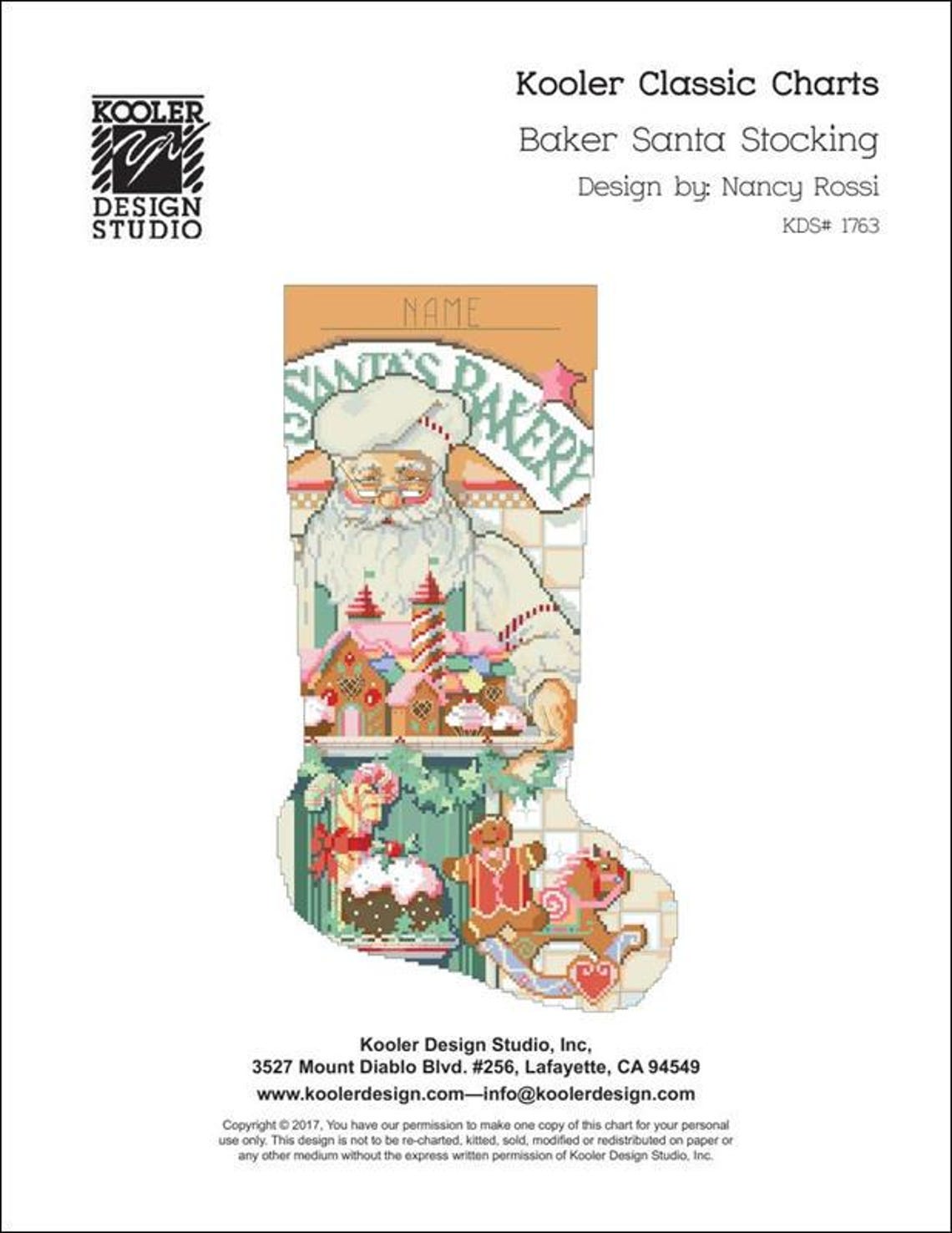 Baker Santa Stocking Counted Cross Stitch Pattern - Etsy
