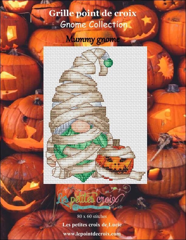 Mummy Gnome Counted Cross Stitch Pattern - Etsy