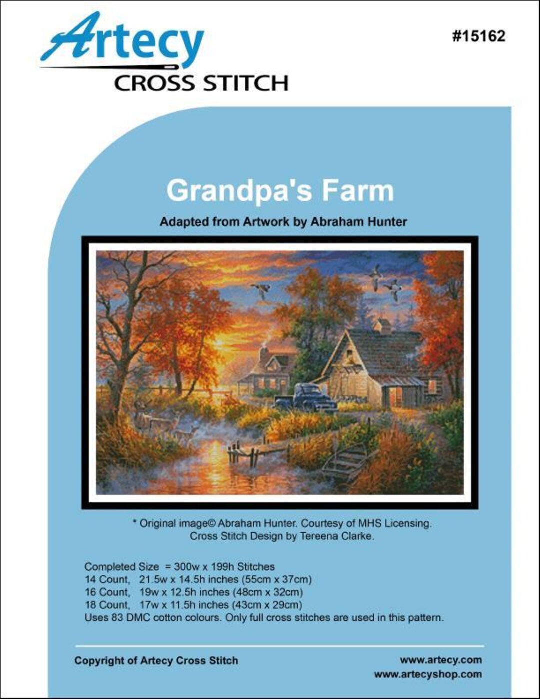 Choice of 2 Sizes - Grandpa's Farm Counted Cross Stitch Pattern by ...