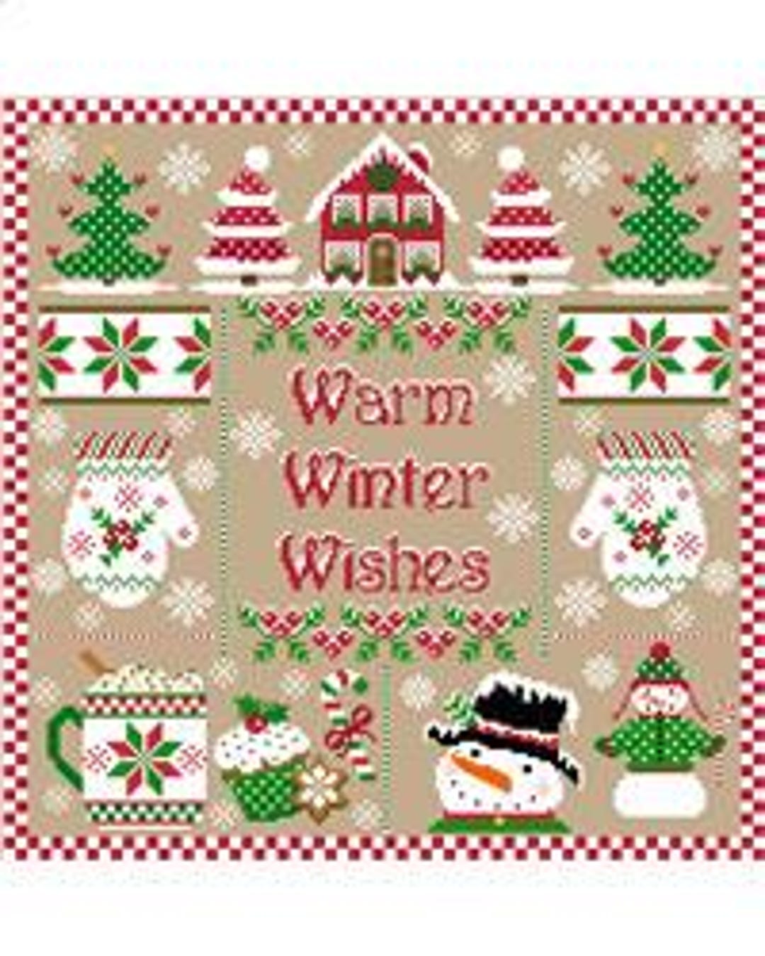 Warm Winter Wishes Counted Cross Stitch Pattern by Sugar Stitches ...