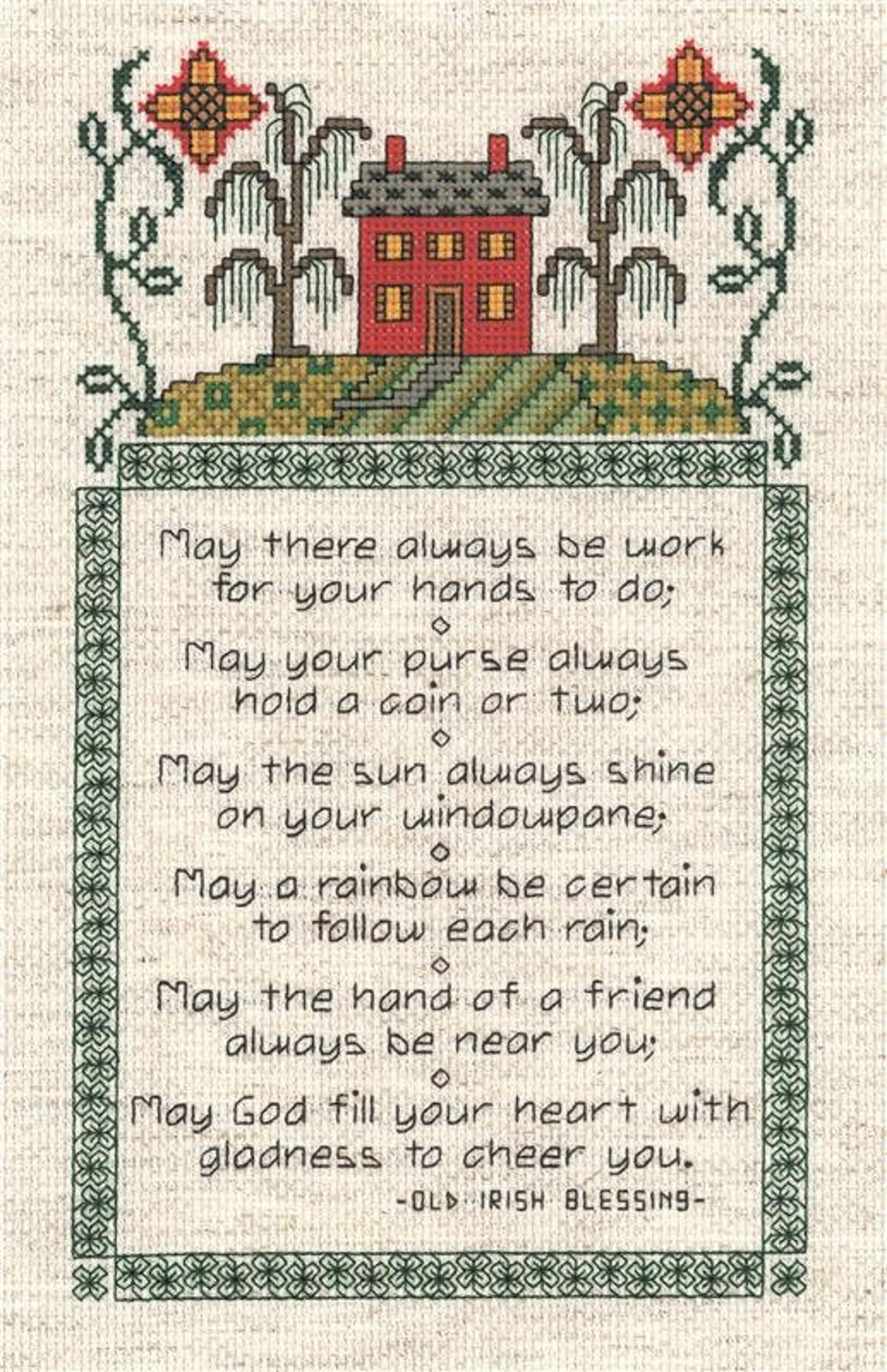 Irish Sampler Counted Cross Stitch Pattern by Imaginating - Etsy