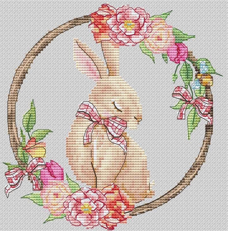 Spring Rabbit Counted Cross Stitch Pattern - Etsy