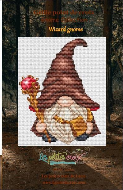 Wizard Gnome Counted Cross Stitch Pattern - Etsy