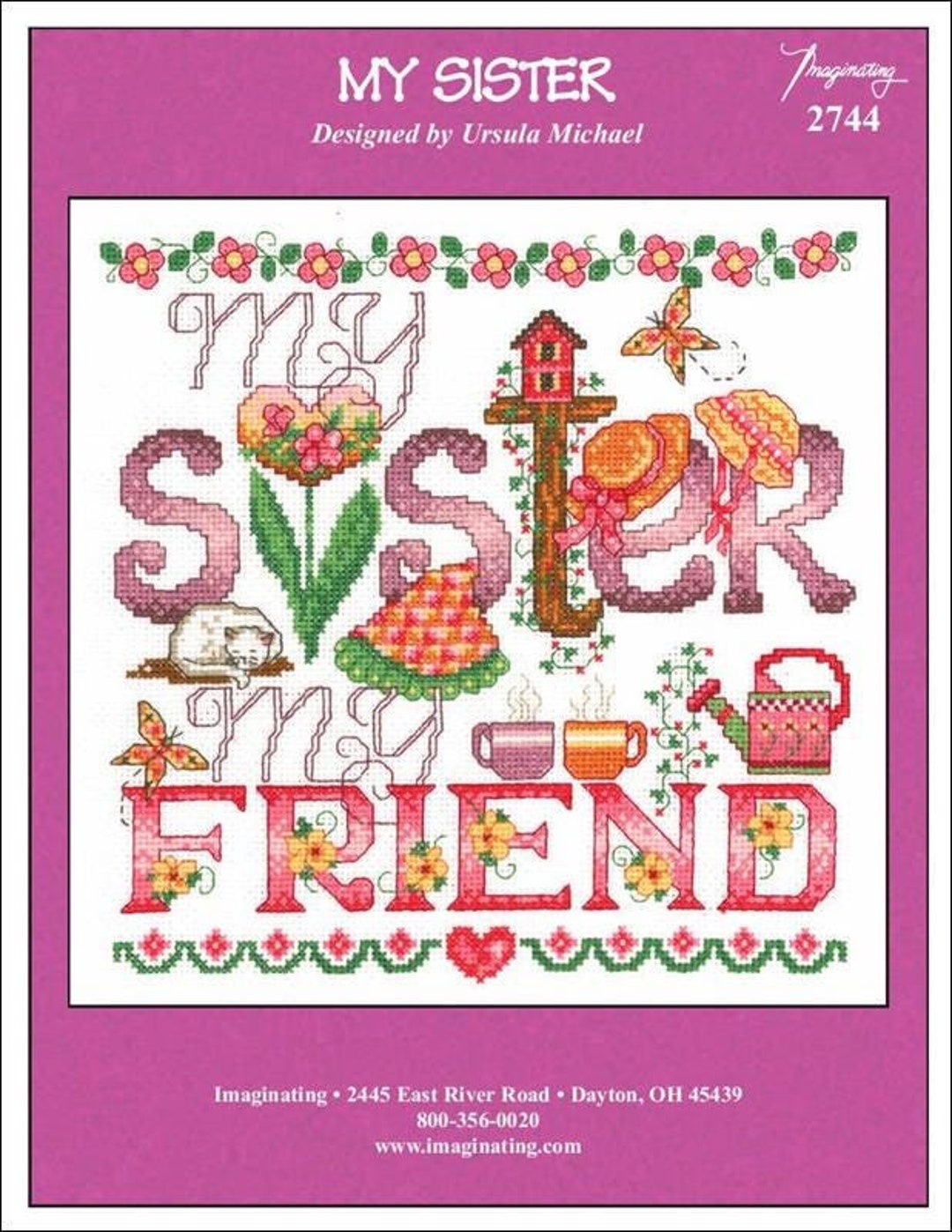 My Sister Counted Cross Stitch Pattern - Etsy