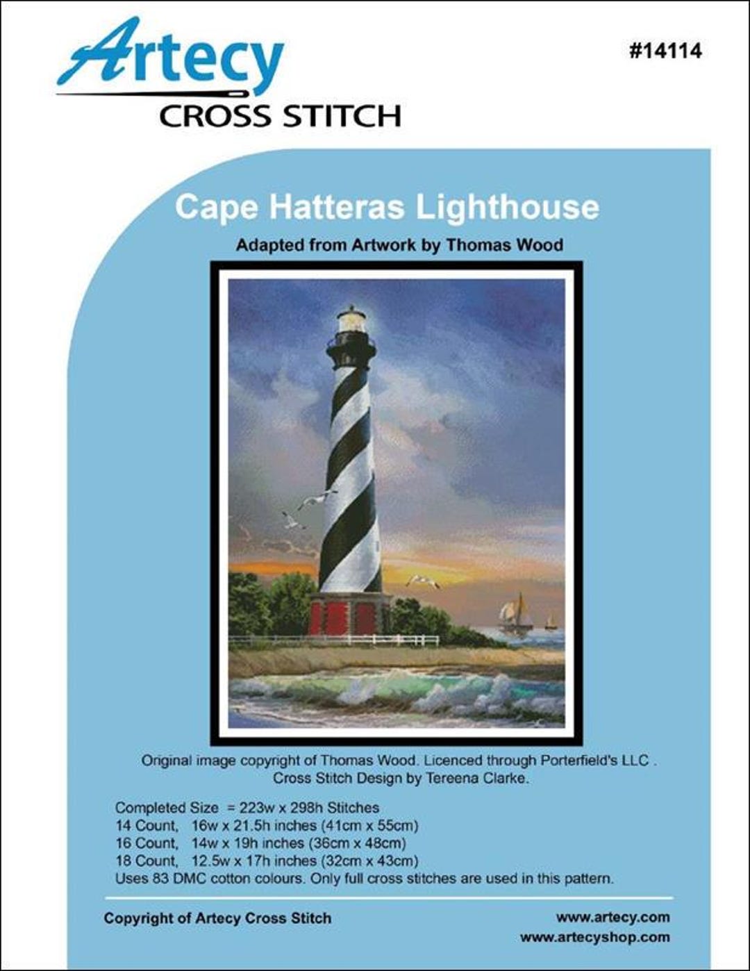 Cape Hatteras Lighthouse Counted Cross Stitch Pattern - Etsy