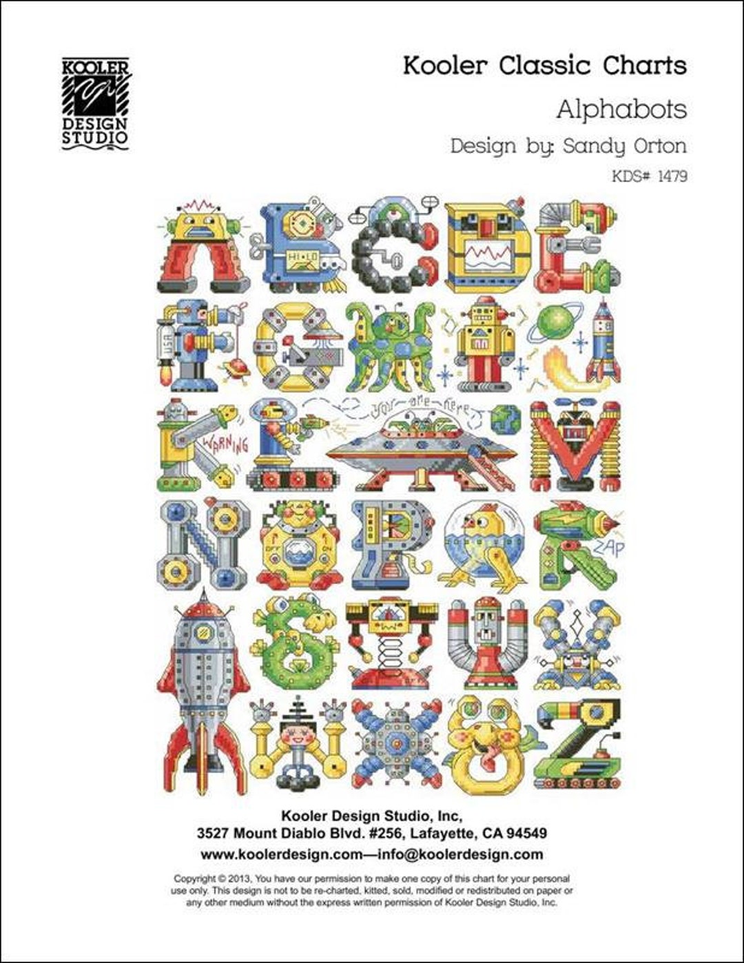 Alphabots Counted Cross Stitch Pattern - Etsy