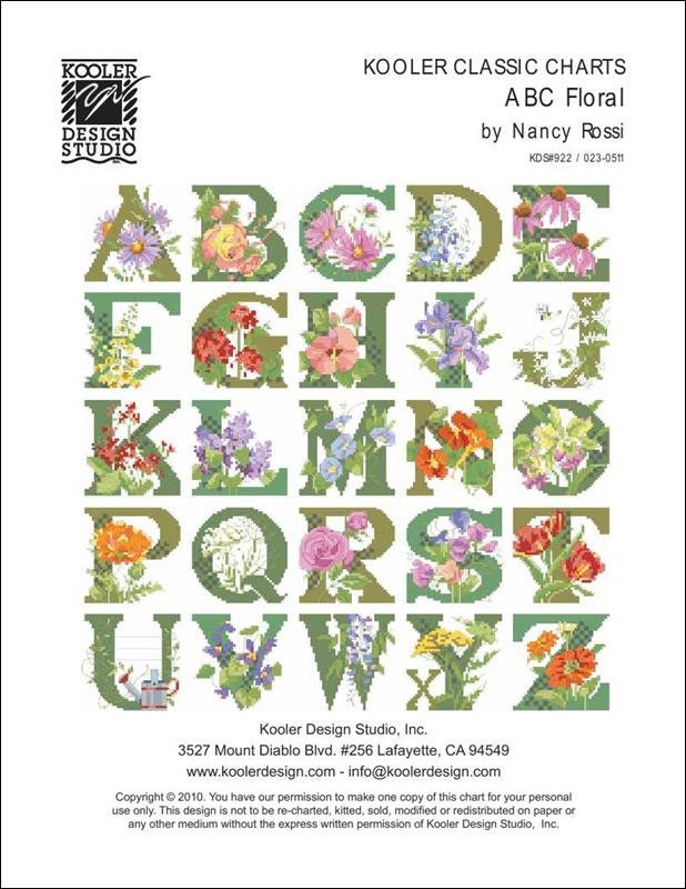 ABC Floral Counted Cross Stitch Pattern - Etsy
