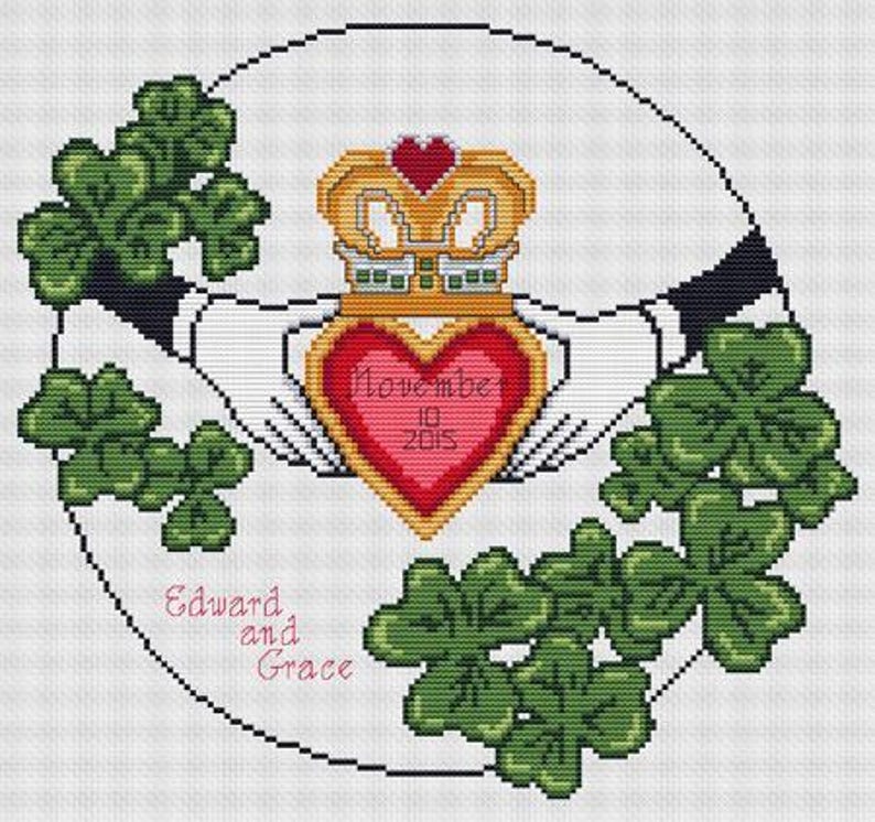 Wedding Claddagh Counted Cross Stitch Pattern by Artists Alley - Etsy
