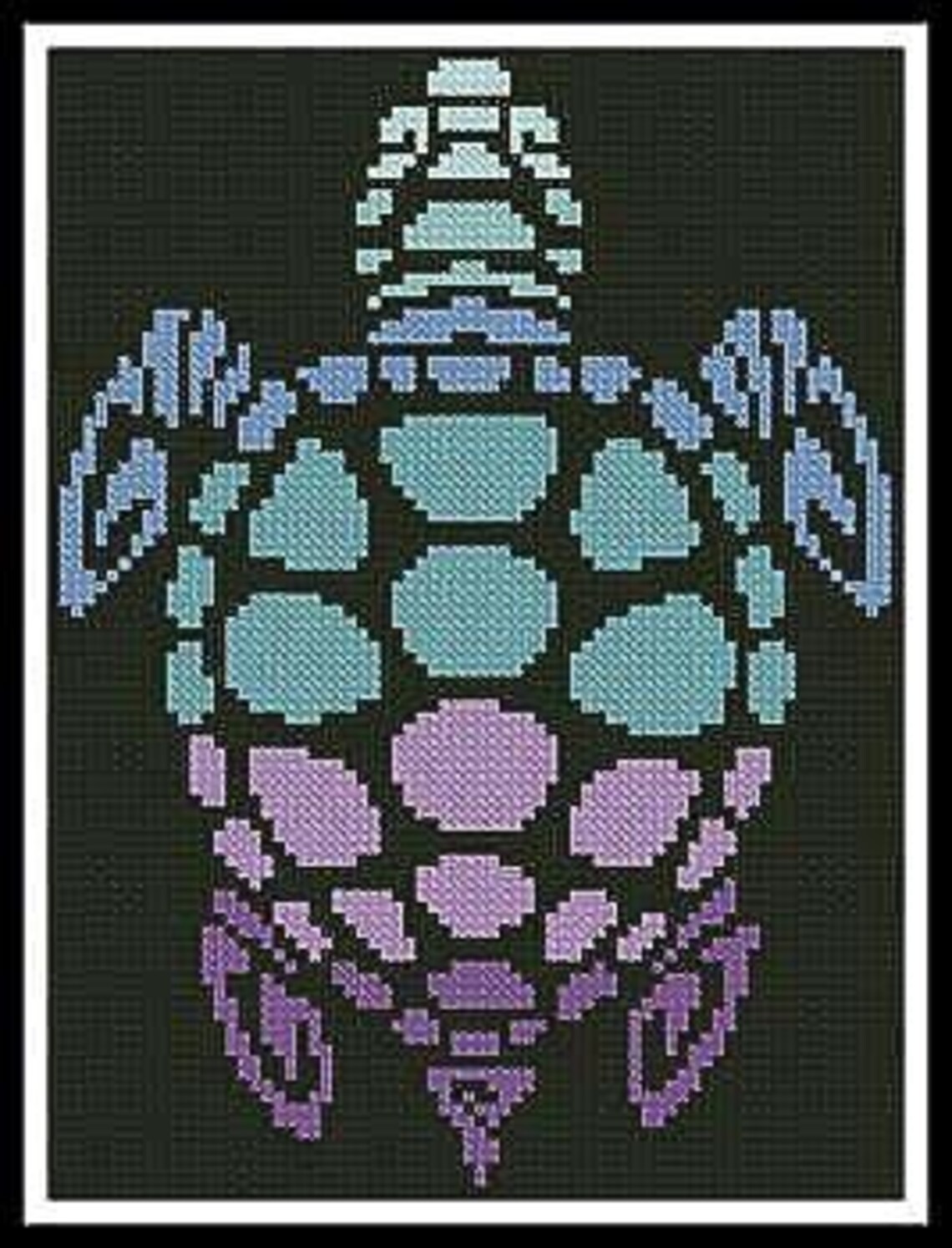 Mini Sea Turtle Counted Cross Stitch Pattern by Artecy Cross Stitch - Etsy