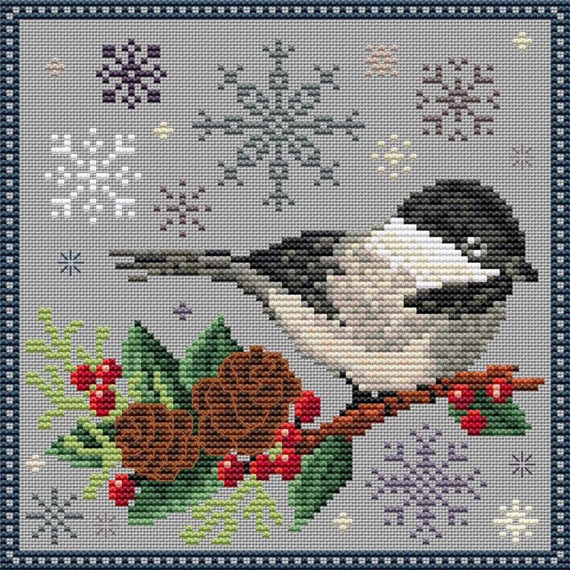 Winter Chickadee Counted Cross Stitch Pattern - Etsy