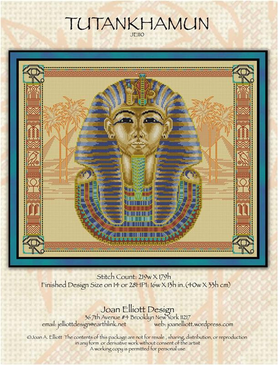 Tutankhamun Counted Cross Stitch Pattern - Etsy