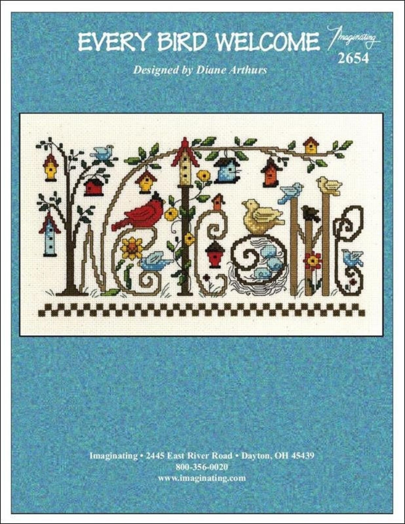 Every Bird Welcome Counted Cross Stitch Pattern by Imaginating - Etsy