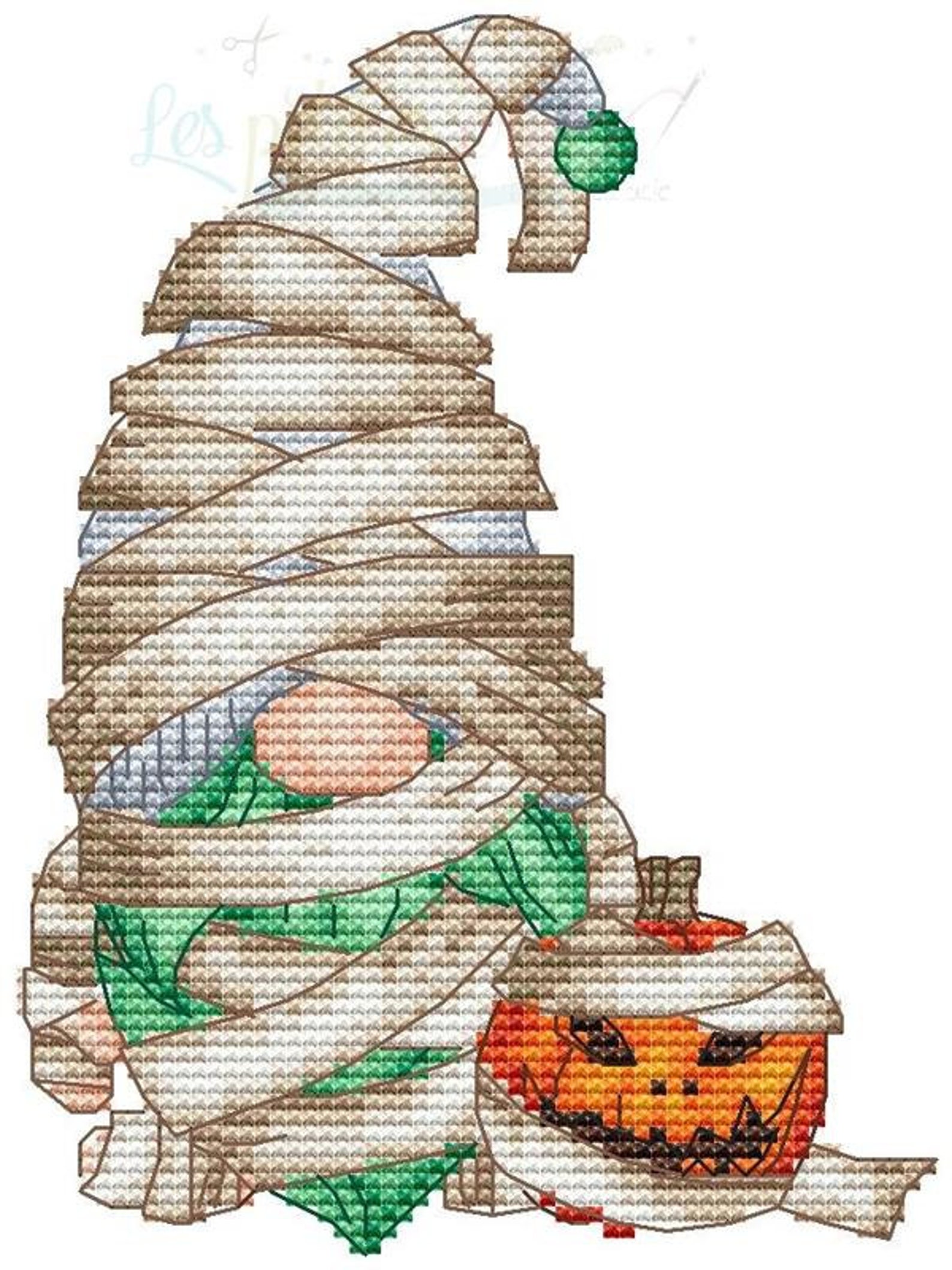 Mummy Gnome Counted Cross Stitch Pattern by Les Petites Croix De Lucie ...