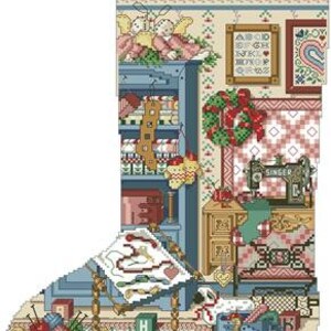 Stitcher's Studio Heirloom Stocking Counted Cross Stitch Pattern - Etsy