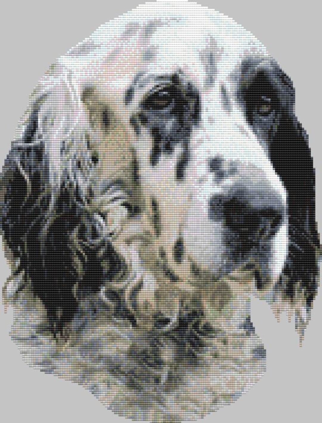 English Setter - Portrait Counted Cross Stitch Pattern by Dogshoppe ...