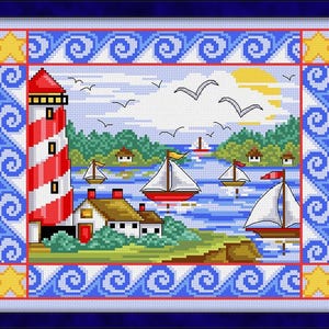 Sail Away Counted Cross Stitch Pattern by Joan Elliott Design - Etsy