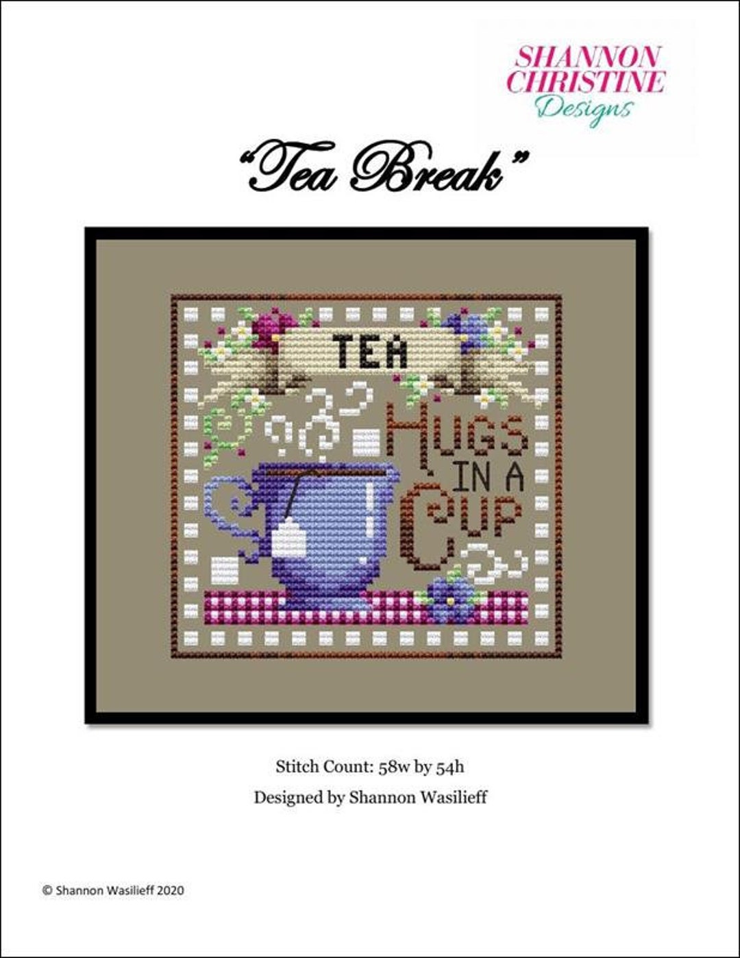 Tea Break Counted Cross Stitch Pattern - Etsy