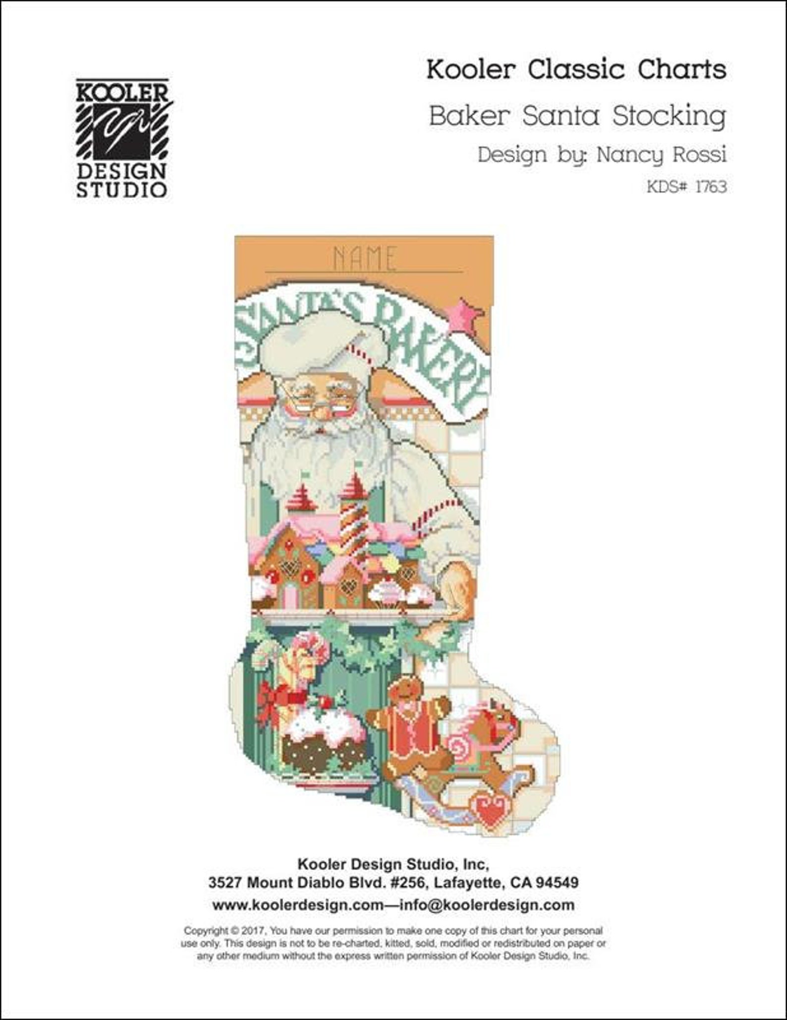 Baker Santa Stocking Counted Cross Stitch Pattern - Etsy