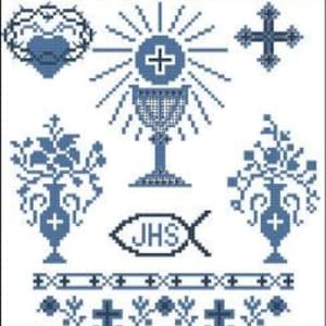 Christian Symbols Counted Cross Stitch Pattern - Etsy