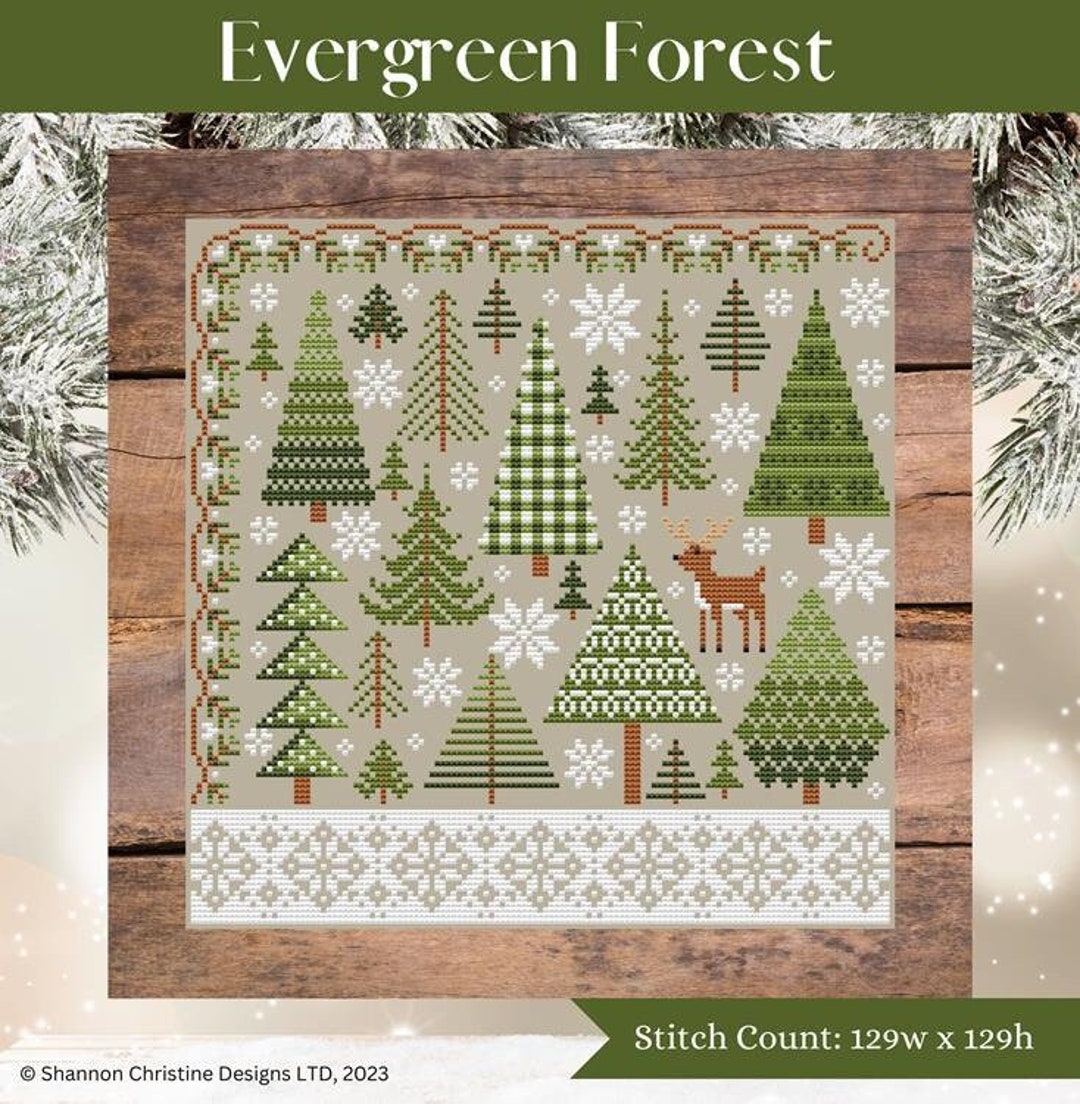 Evergreen Forest Counted Cross Stitch Pattern - Etsy