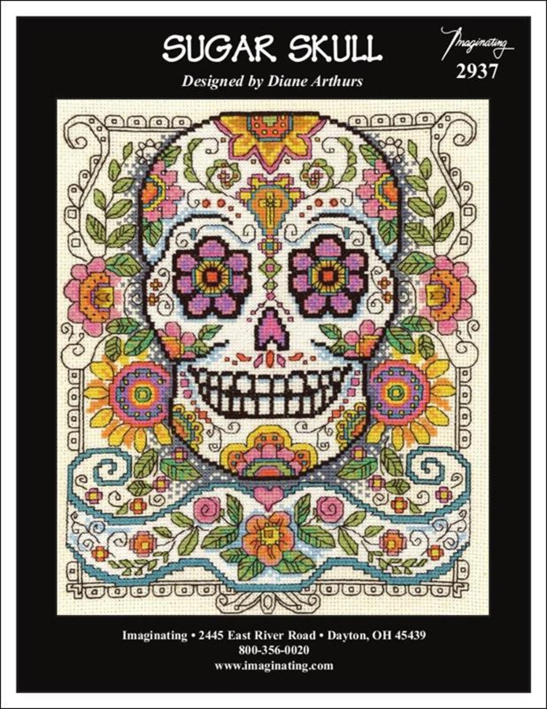 Sugar Skull Counted Cross Stitch Pattern - Etsy