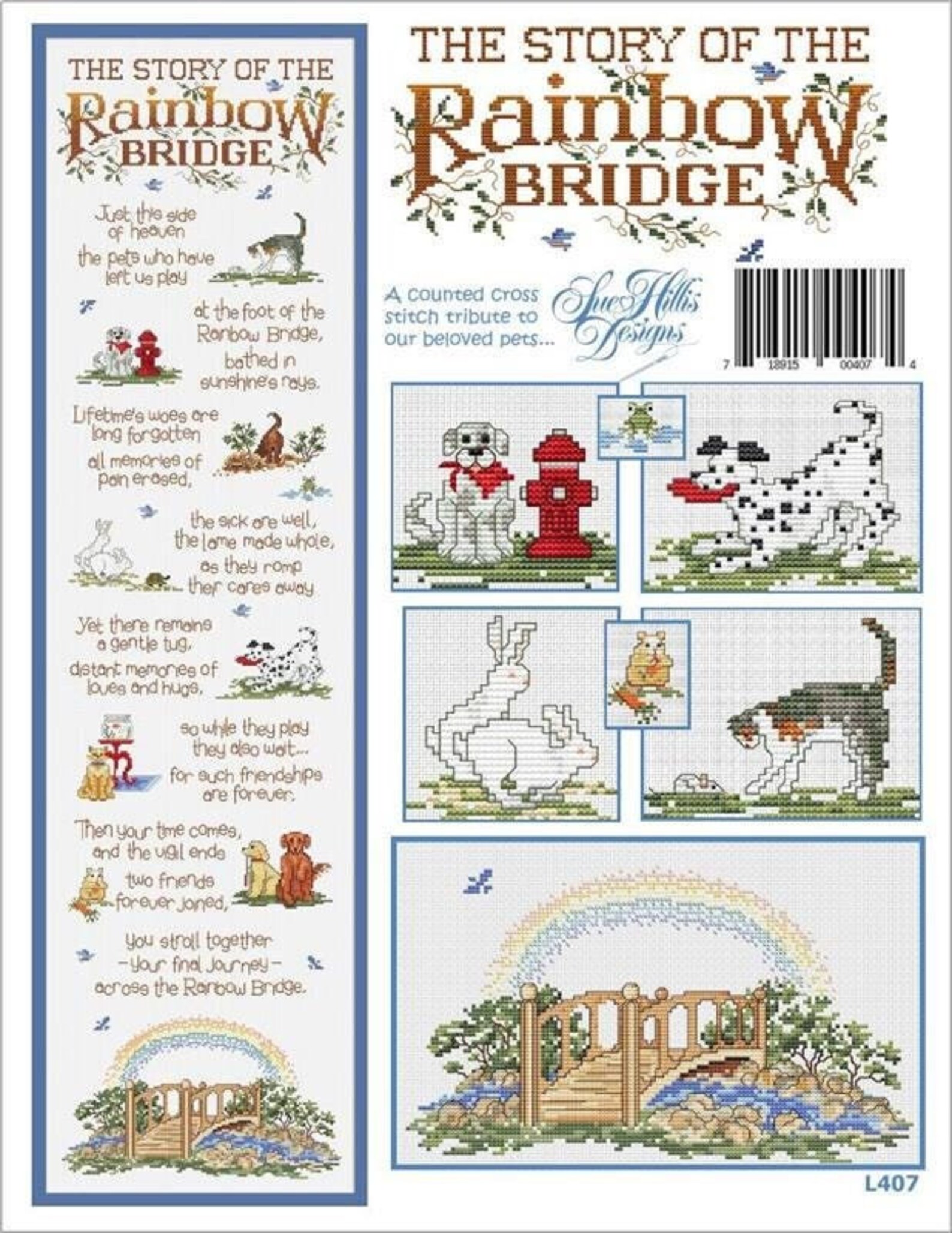 Rainbow Bridge Counted Cross Stitch Pattern by Sue Hillis Designs - Etsy