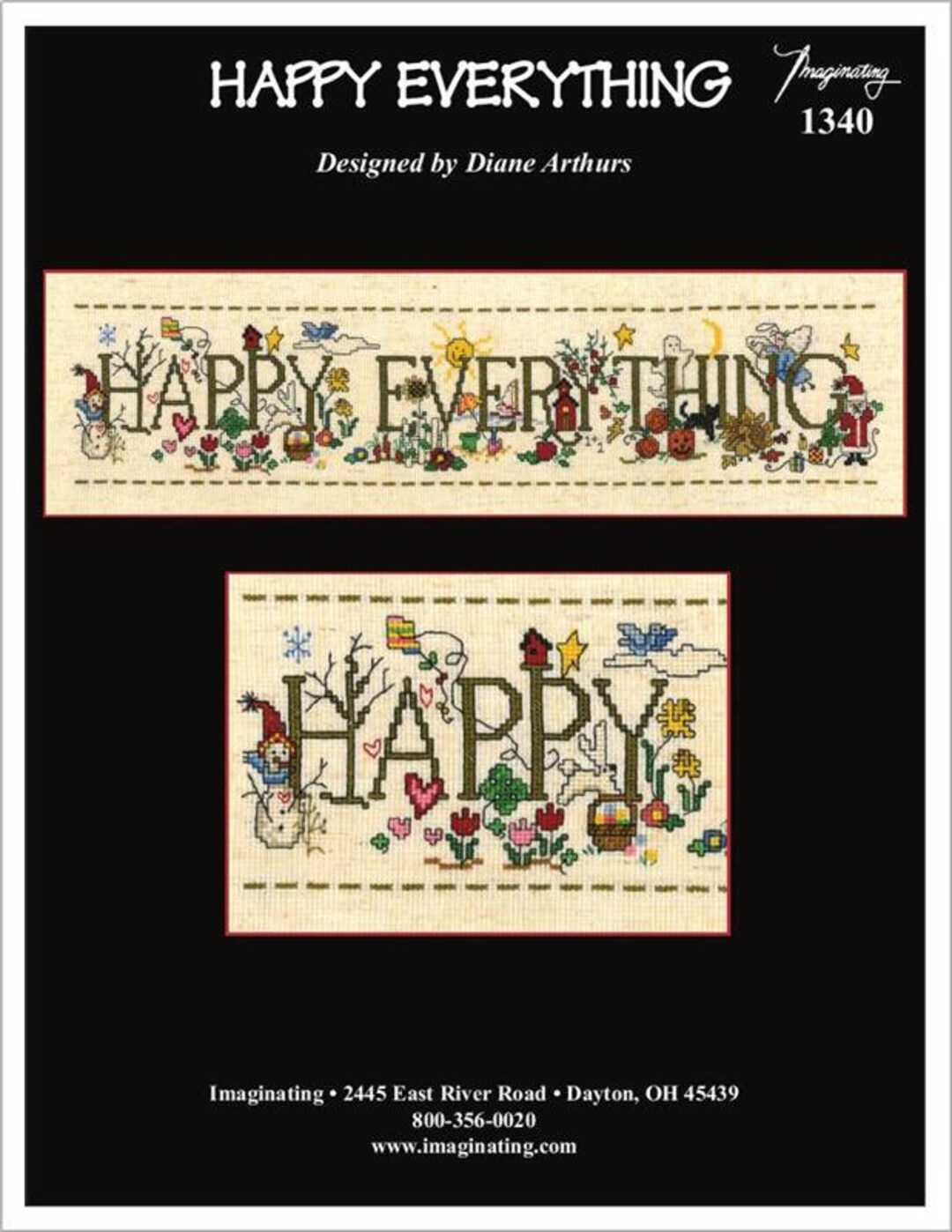 Happy Everything Counted Cross Stitch Pattern by Imaginating - Etsy