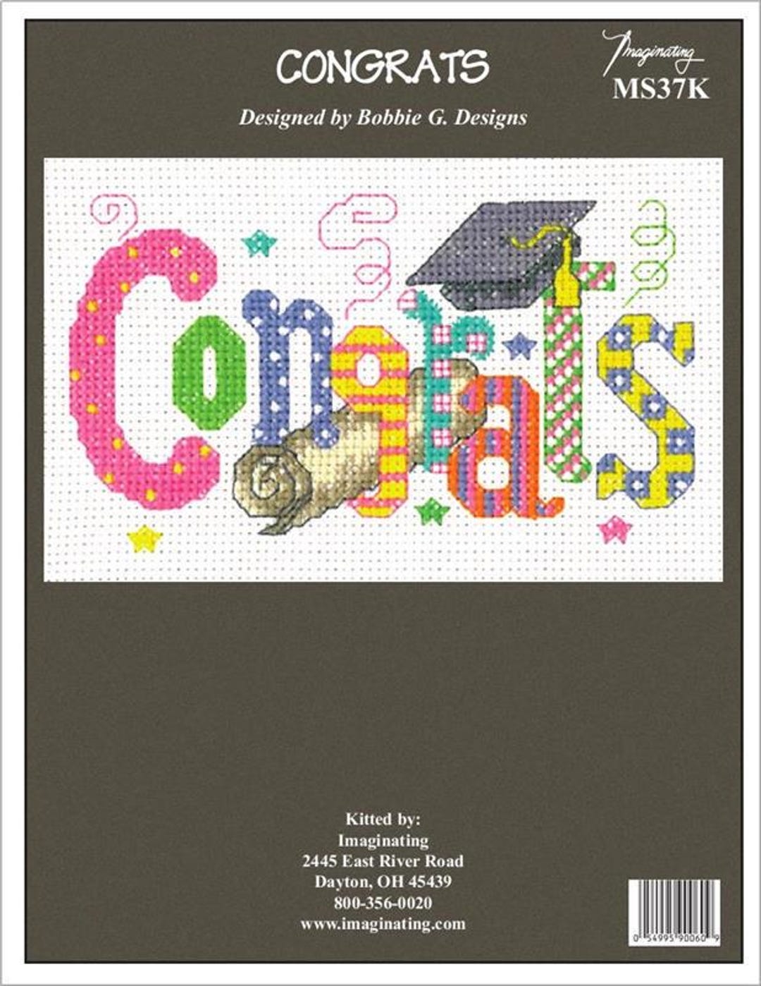 Congrats Counted Cross Stitch Kit - Etsy