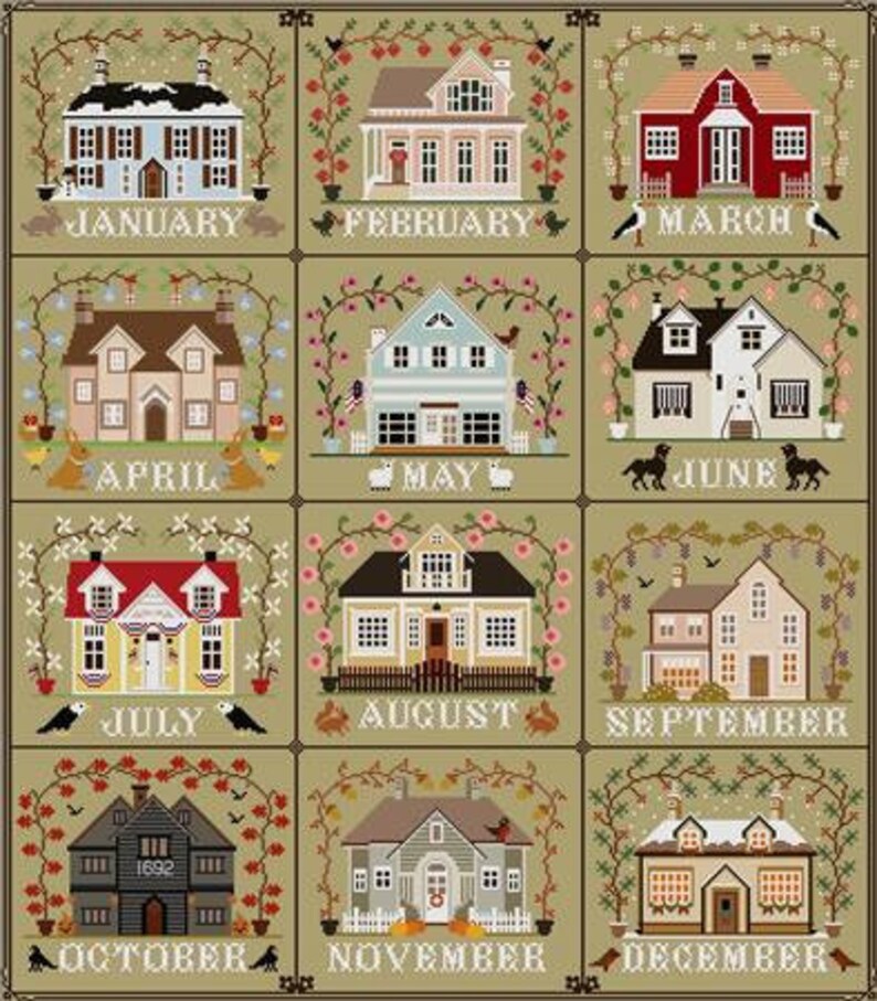 I'll Be Home Series Bundle All Cottages in One Counted Cross Stitch ...