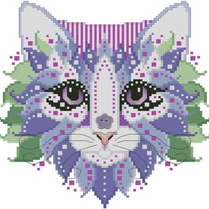 Colorful Cats Confetti Counted Cross Stitch Pattern - Etsy