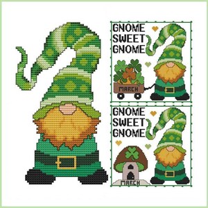 A Year of Gnomes March Counted Cross Stitch Pattern - Etsy