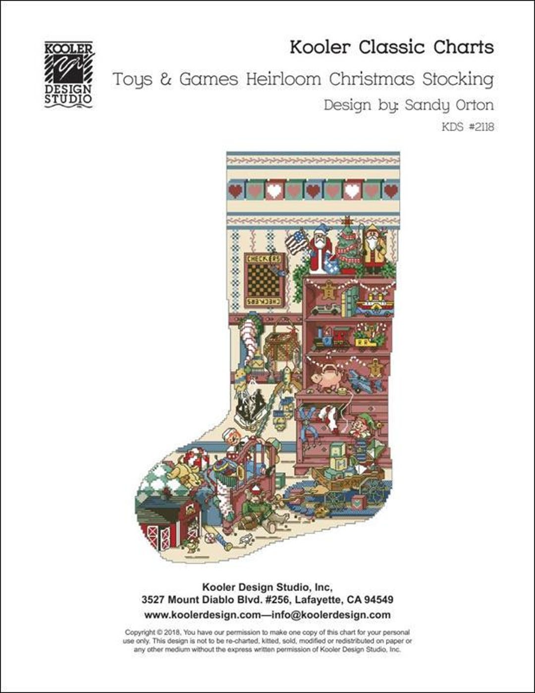 Toys & Games Heirloom Christmas Stocking Counted Cross Stitch Pattern ...