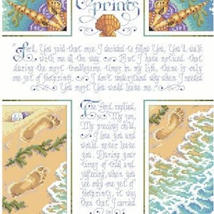Footprints Counted Cross Stitch Pattern by Kooler Design Studio - Etsy