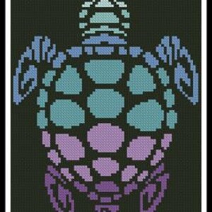 Mini Sea Turtle Counted Cross Stitch Pattern - Etsy